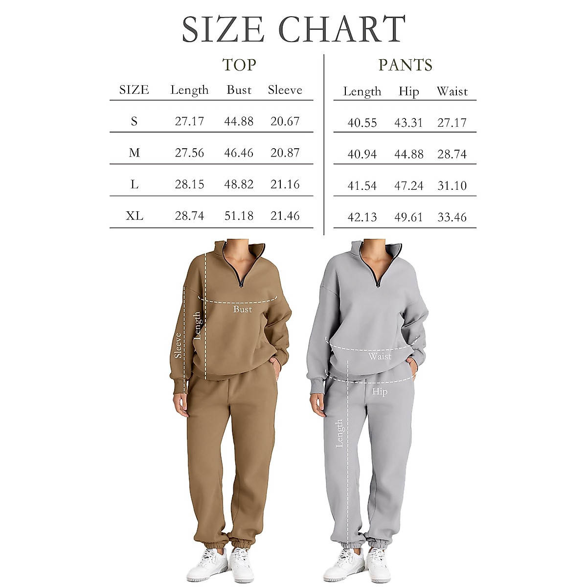 AUTOMET Womens Winter 2 Piece Thanksgiving Outfits Long Sleeve Sweatsuits Half Zip Sweatshirts with Sweatpants