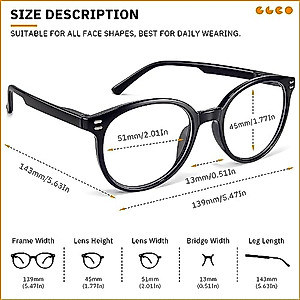 IBOANN Iconic Blue Light Glasses for Woman - Computer Glasses 99% Blue Light Blocking - Anti Eyestrain & UV Glare Protection