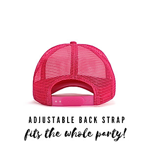 Pop Fizz Designs Bachelorette Party Favors - Bride Hat and 11 Bride Tribe Hats (12 Pack Neon Trucker Hats)