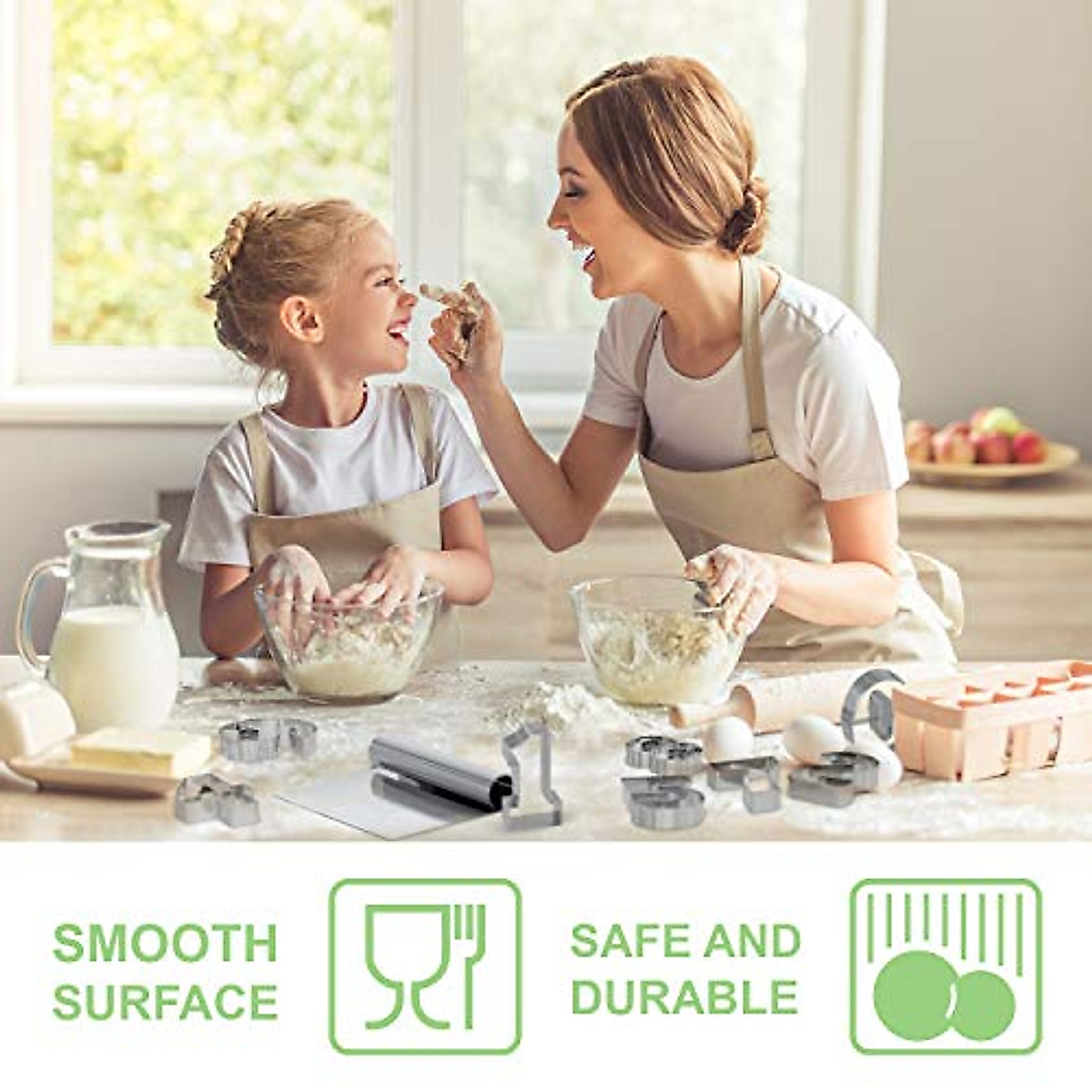 Bakerpan Stainless Steel Number 8 Cookie Cutter, Cookie Cutter Number Eight Shapes, 3 1/2 Inch - Set of 2