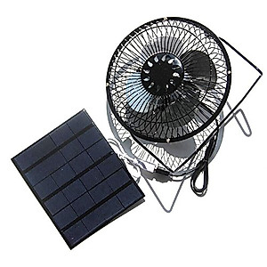 NUZAMAS 3.5W 6V Solar Panel Powered Mini Fan for Camping Caravan Yacht Greenhouse Dog House Chicken House Ventilator