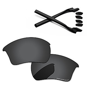 PapaViva Replacement Lenses for Oakley Half Jacket 2.0 XL OO9154 Sunglass Solid Black Polarized