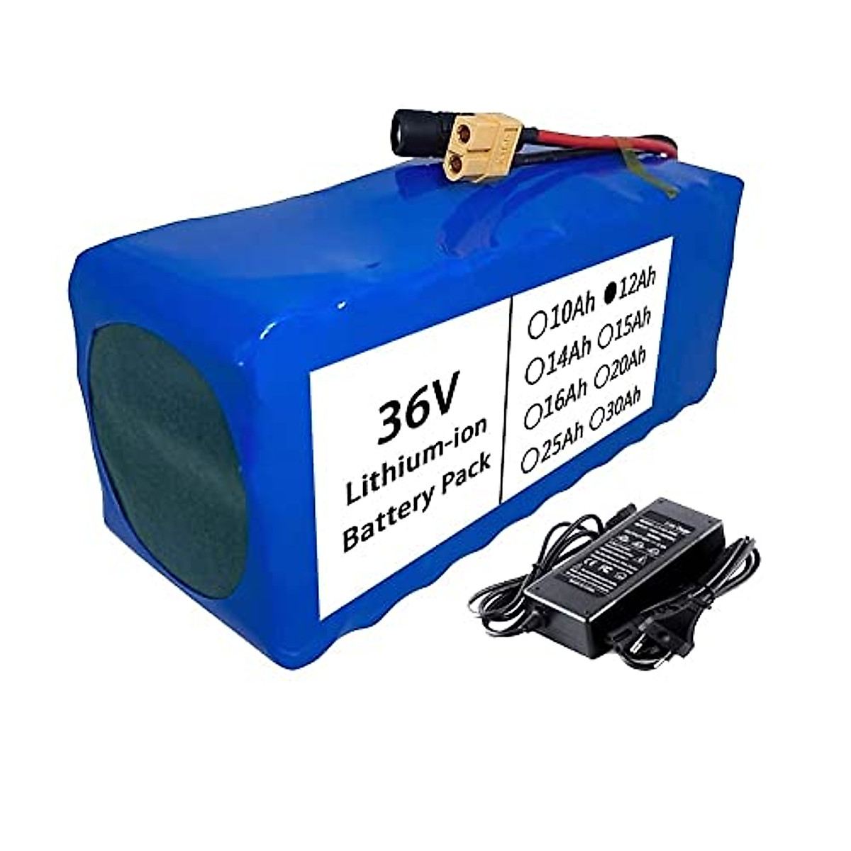 MYobu E-Bike Battery 36V 12Ah Lithium-ion Electric Bikes Battery Pack with 2A Charger and 30A BMS Board Fits for Electric Bicycle Lithium Battery Pack