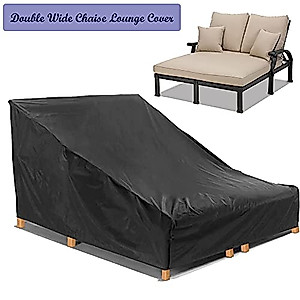 BOSKING Patio Double Wide Chaise Lounge Cover 58" Inch Waterproof Tear and Fade Resistant Garden Outdoor Chaise Lounge Cover - All Weather Protection