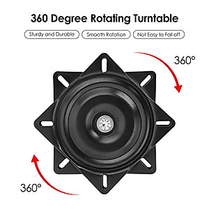 7in Chair Turntable Base Square Rotating Swivel Plate 180 Degree Automatic Rebound Dual Bearings Run for Furniture Chairs,Bar Chairs,Office Chairs,Car Chairs, Display Racks