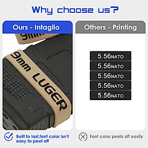 Aolamegs 9mm LUGER Magazine Marking Band 6 Pack (Black-Red)