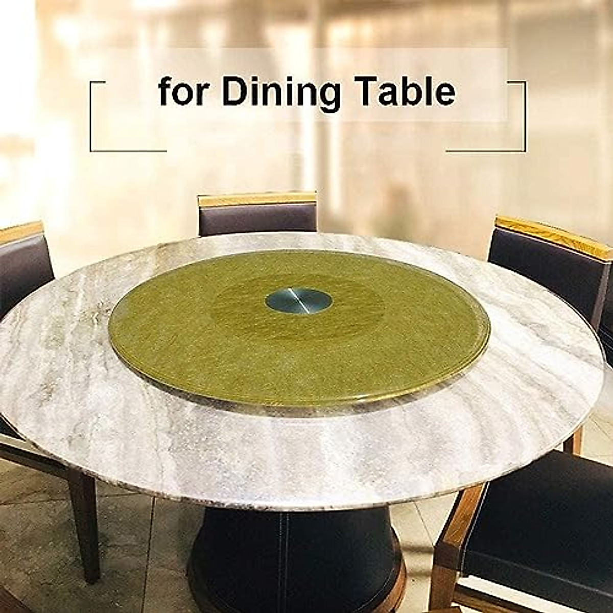 27 Inches Heavy Duty Lazy Susan, Round Glass Turntable, 360° Dining Table Rotating Tray, Safe Smooth, 200KG Bearing For Banquets Party (Color : 12mm/0.47in Thick, Size : 70cm/28in)