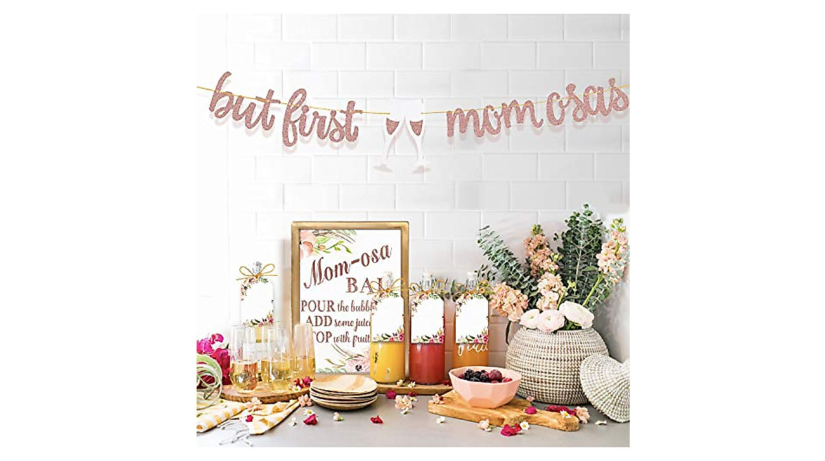MORDUN Rose Gold Momosa Bar Kit for Baby Shower & More