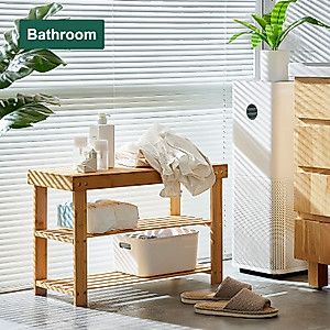 GHWIE 3-Tier Shoe Rack Bench, Natural Bamboo, Easy Assembly, Sturdy, Eco-Friendly, Intimate Design, Space Saving, 100% Money-Back Guarantee