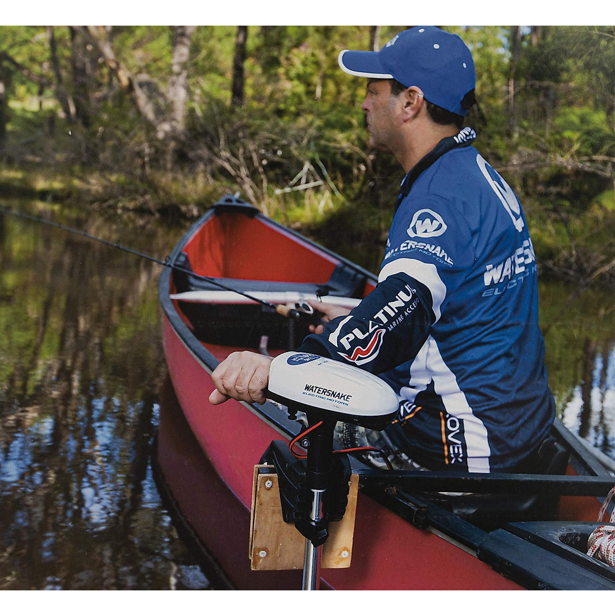 Watersnake T18 ASP - 18 Pound Thrust 12v Electric Saltwater Trolling Motor with Transom Mount