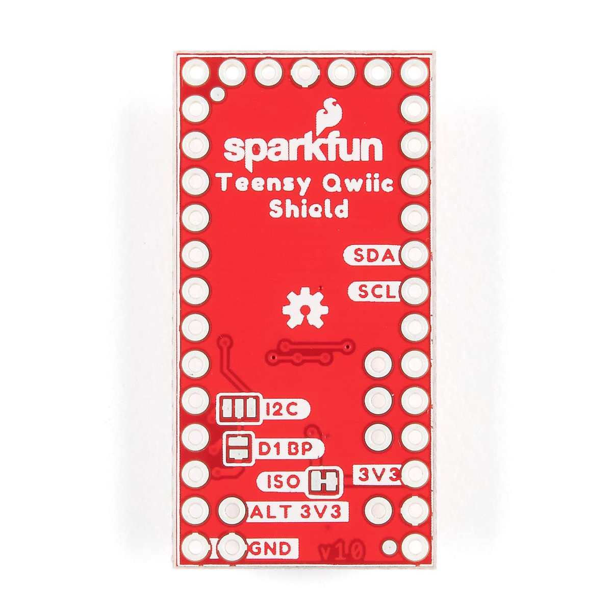 SparkFun Qwiic Shield Compatible with Teensy (not Included) - 4.0, 3.2, or LC Footprint Compatible - 3.3V