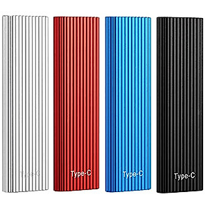 Mersuii Mini Solid State Drive for Laptop Windows 7 Mac Shockproof Portable Mobile Solid State Drive 1TB Red