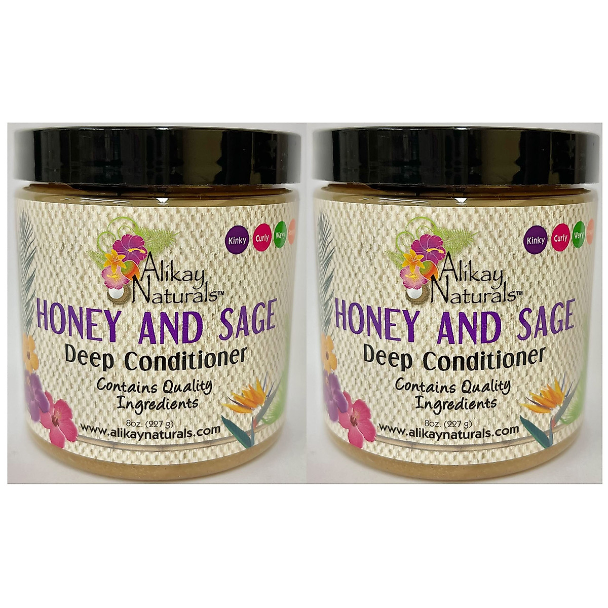 Alikay Naturals Honey and Sage Deep Conditioner 8oz "Pack of 2"