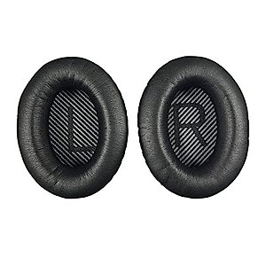 Replacement Ear-Pads Cushions for Bose QuietComfort 15 25 35 2 QC-15 QC-25 QC-35 QC-2 Headphones,Compatible with Ae2 Ae2i Ae2w, SoundLink SoundTrue Around-Ear Series Headphones (Black)