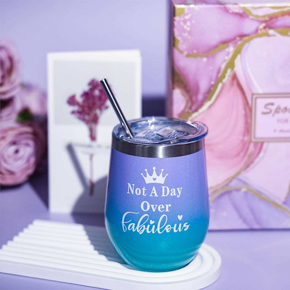 Gifts Basket for Women,Birthday Gifts for Women Purple Gifts Basket Lavender Relaxing Gift Set Self Care Package Gifts Unique Gifts Ideas for Girlfriend Sister Bestie Wife Mom Best Friend Gifts