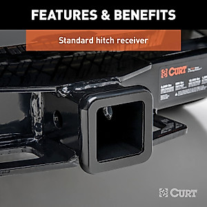 CURT 13296 Class 3 Trailer Hitch, 2-Inch Receiver, Exposed Main Body, Fits Select Dodge Durango, Chrysler Aspen