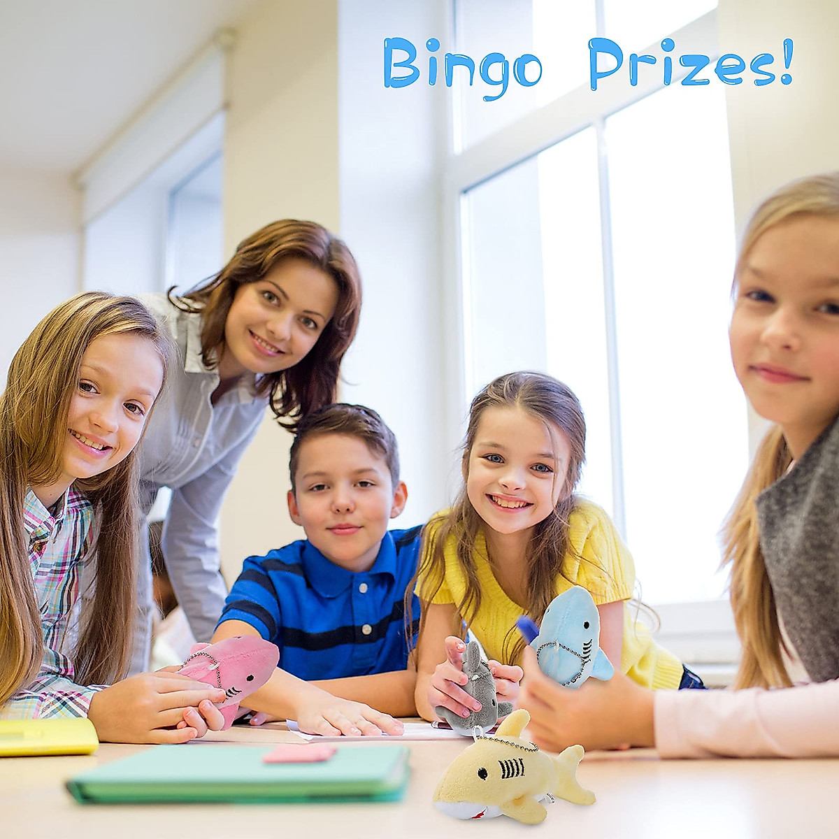 Mini Stuffed Animal Soft Shark Plush Toys Shark bulk Party Favors Shark Party Tiny Ocean Animal Toys for Baby Kids Stuffs, 4.7 Inch（multicolor）