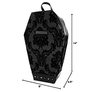 Madame Mistress Damask Black PVC Coffin Backpack by Rock Rebel