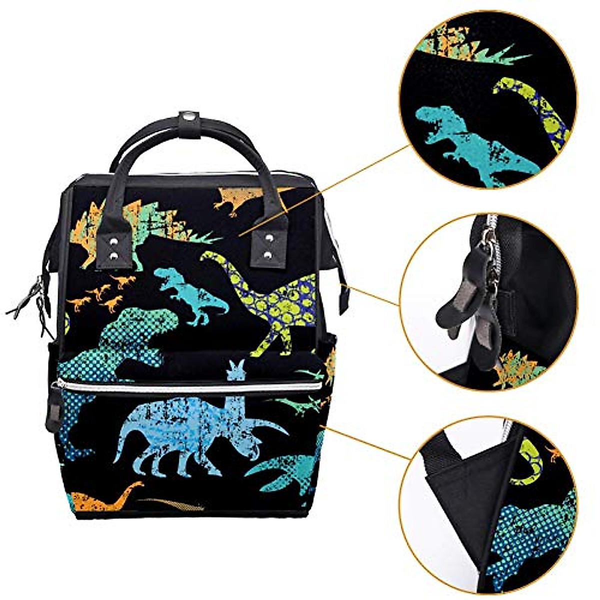 Dino Dinosaur Boys Pattern Diaper Tote Bags Mummy Backpack Large Capacity Nappy Bag Nursing Traveling Bag for Baby Care