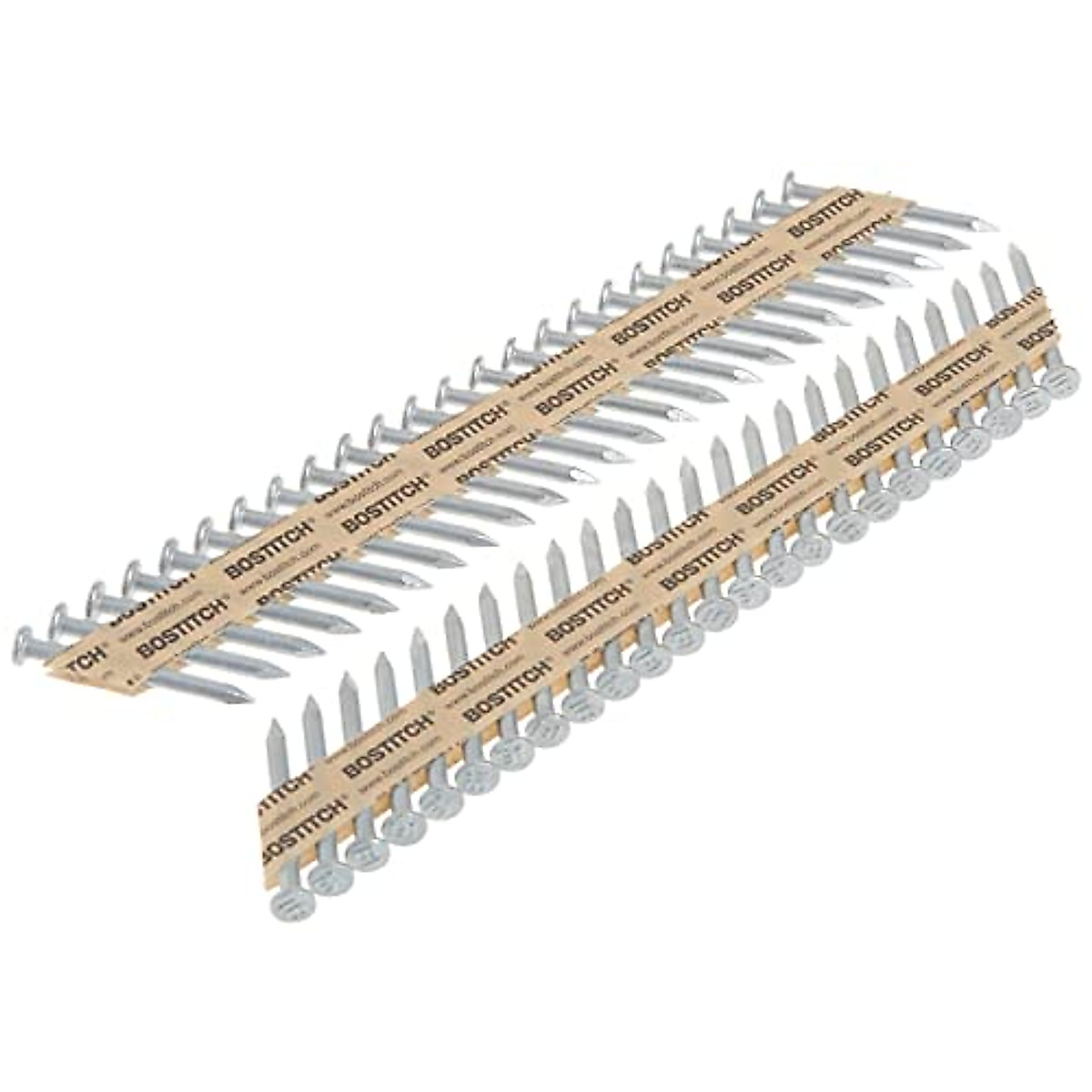 BOSTITCH Framing Nails, Paper Tape Collated, Galvanized Metal Connector, 1-1/2-Inch x .131-Inch, 1000-Pack (PT-MC13115G-1M)