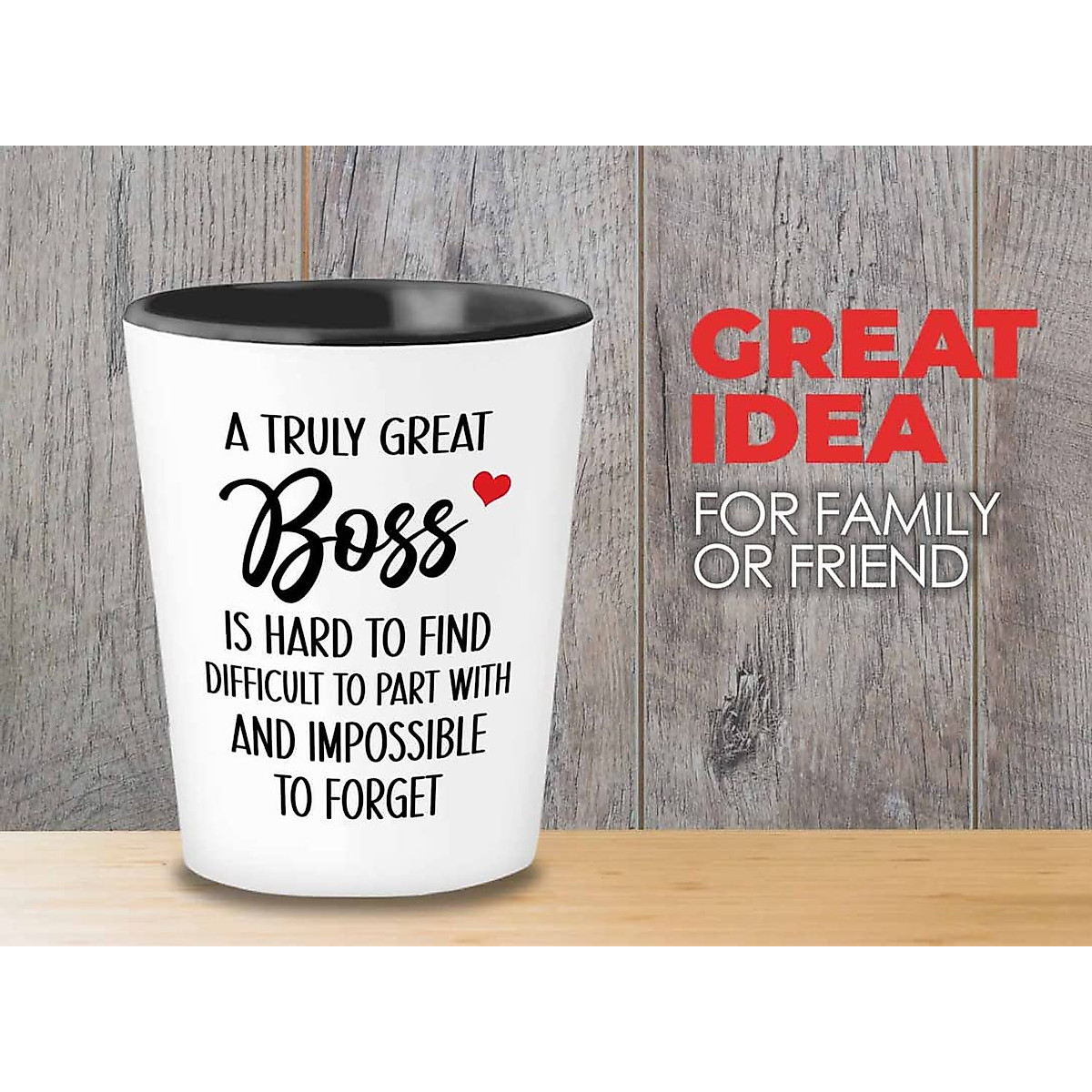 Flairy Land Coworker Shot Glass 1.5oz - Truly Boss - Funny Coworker Leaving Gift Farewell Work Colleague Boss New Job Appreciation