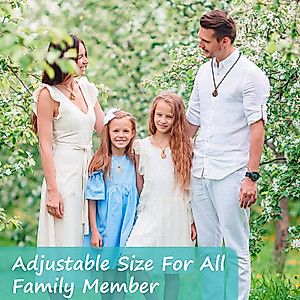 Hicarer 12Pcs Crystal Cage Necklace Holder Necklace Cord Empty Stone Holder Pendant Stone Holder Replacement Hand-woven Necklace Cord with Adjustable Length (Black, Ginger, Brown, Beige, 1.57'')