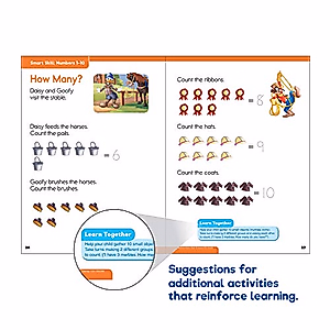 Disney Learning Preschool Basic Skills Workbook―Handwriting, Letter Recognition, Counting, Language Arts and Math Practice for Ages 4-5, Smart Skills Series (64 pgs)