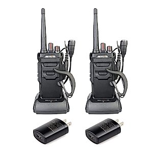Retevis RT48 Waterproof Walkie Talkie,2 Way Radio Long Range,Military Grade,Hands-Free,Emergency Alarm,Rugged,Squelch,Walkie Talkies with Earpiece for Hunting (2 Pack)