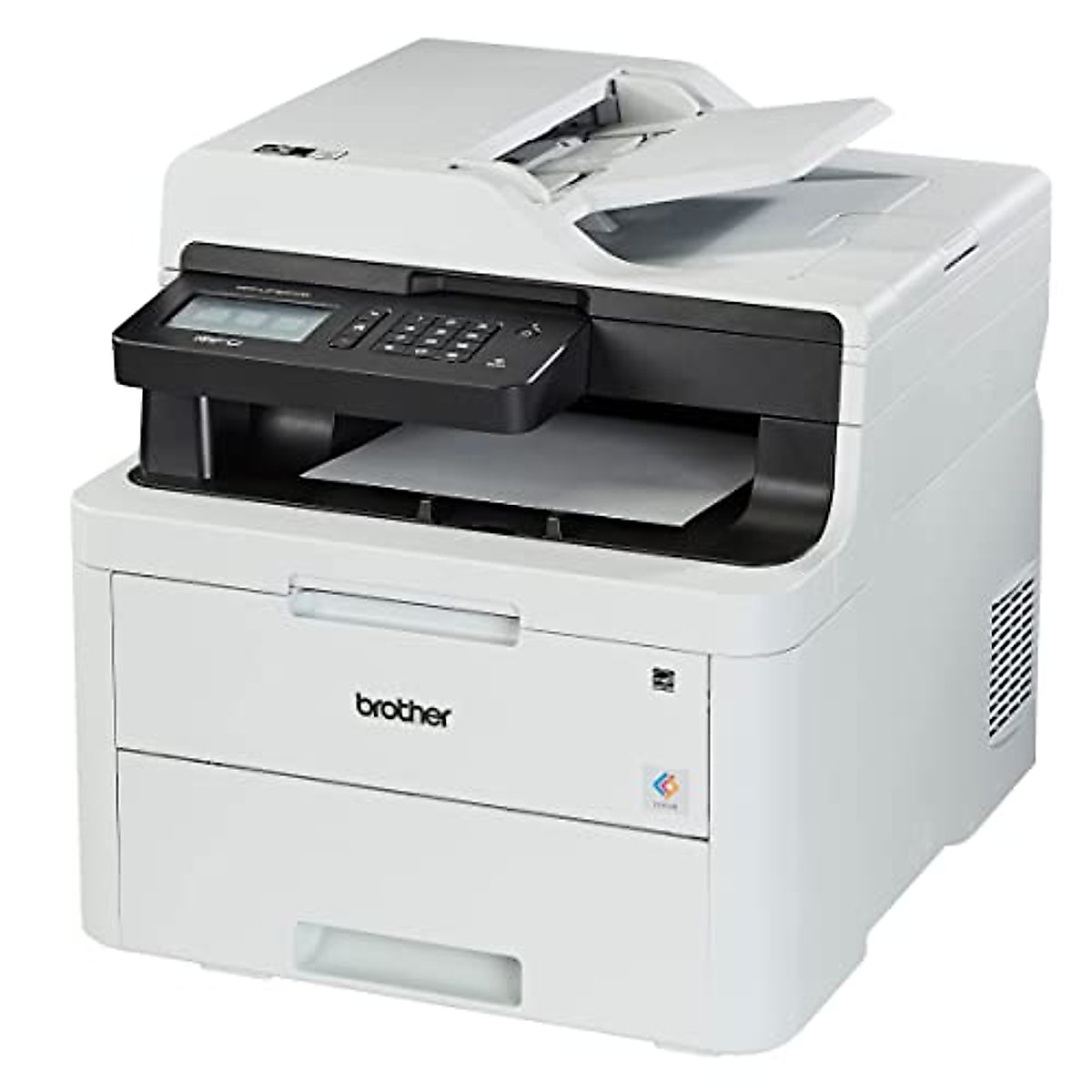 Brother MFC-L3750CDWA All-in-One Digital Wireless Color Laser Printer for Home Office, White - Print Copy Scan Fax - 24 ppm, 600 x 2400 dpi, Auto 2-Sided Printing, 50-Sheet ADF - Printer Cable