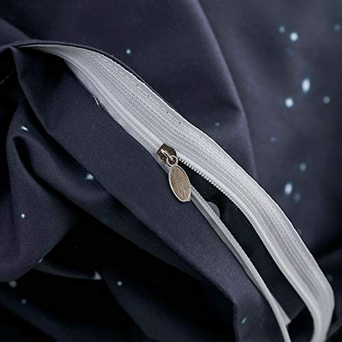 JORMEY Galaxy Duvet Cover Twin Size Starry Sky Decor Bedspread Cover Outer Space Theme Decor Comforter Cover Teens Kids Boys Quilt Cover 3D Starry Sky Series Bedding Set (Blue Starry Sky, Twin)