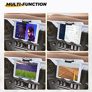 KEMIMOTO Electric Device GPS Mount Storage Box Compatible with 2019-2023 Polaris RZR XP Turbo RZR XP 1000 Accessories RZR Tablet Mount RZR Phone Mount Extra Space Adjustable Navigation Tablet Holder
