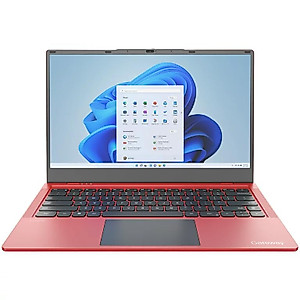 Gateway 15.6" HD Ultra Slim Notebook, Intel® Celeron® N4020, 4GB RAM, 128GB Storage, Tuned by THX Audio, 1MP Camera, HDMI, Windows 11, Microsoft 365 Personal 1-Year Included, Red + Accessories