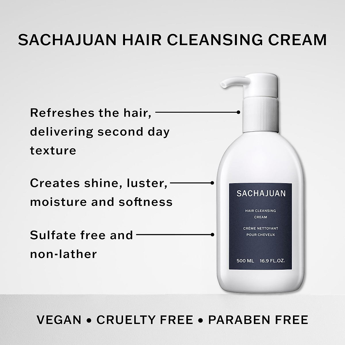 SachaJuan Hair Cleansing Cream 500 ml / 16.9 oz