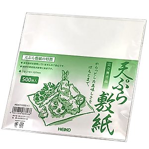 TIKUSAN Japanese Tempura Paper, Oil Absorbing Cooking Paper, 8.6 × 7.8 inch, 500 Sheets, Made in Japan