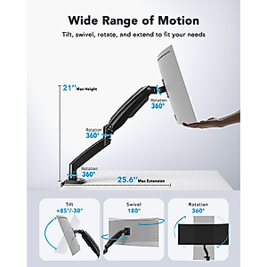 HUANUO Single Monitor Mount 32 & 35 Inch