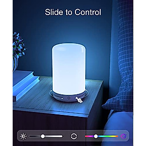 Beantech Smart Lamp, WiFi Smart Desk Lamp Compatible with Alexa & Google Assistant for Voice Control, Ideal for Bedside Lamp or Table Lamp, Multi-Color, Dimmable, Smart LED Lamp, (Packaging May Vary)