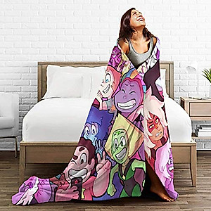 POLIAB Flannel Fleece Throw Blanket Lightweight Cozy Super Soft Bedspread Sheet Microfiber (50"X40")