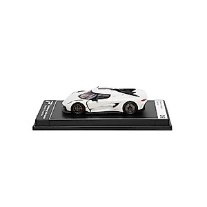 PosterCars 1:64 Scale Koenigsegg Jesko Absolut Crystal White Hypercar League Collection No.6