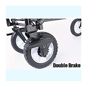 NEOCHY Trolleys,Shopping Cart Mini Oxhome Shopping Cart Portable Fold Trolley Trailer Double Brake Luggage Cart Grocery Cart/8