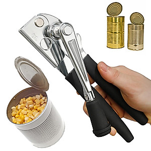 NUFR Crank Can Openers Manual,Heavy Duty Commercial Swing Away Can Opener with Rubber-coated Long Handles