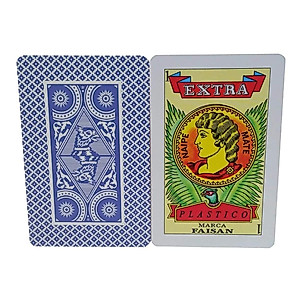 Faisan Baraja Naipe Espanola 100% Plastico Spanish Playing Cards 1 Deck 40 Cards
