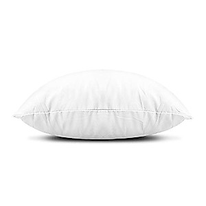 EDOW Throw Pillow Inserts, Set of 4 Lightweight Down Alternative Polyester Pillow, Couch Cushion, Sham Stuffer, Machine Washable. (White, 18x18)