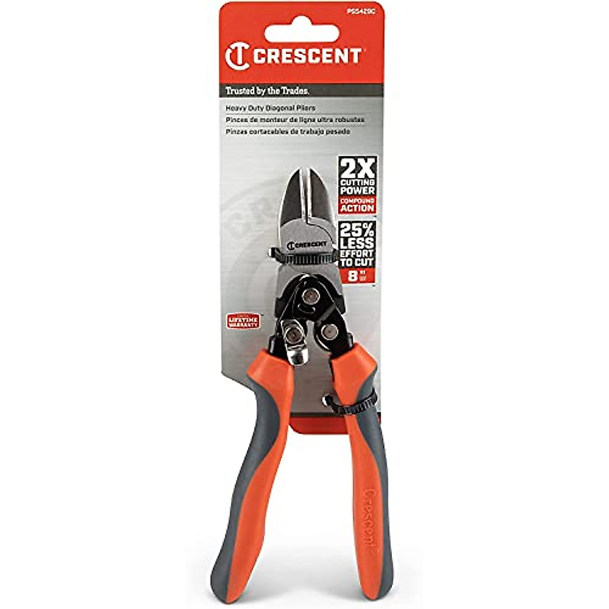 Crescent 8" Pro Series Diagonal Compound Action Dual Material Cutting Pliers - PS5429C