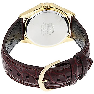 Casio MTP-1183Q-7A Men's Gold Analog Dress Watch w/Croc-Leather Band & Date