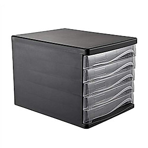 NAHDU Document Organizer - Half Transparent Vertical File Cabinet 4 Drawer Function Flat Drawer (Color : D)