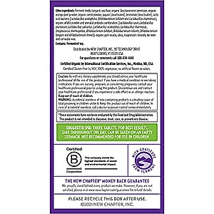 New Chapter Advanced Perfect Prenatal Vitamins - 192ct, Organic, Non-GMO Ingredients for Healthy Baby & Mom - Folate (Methylfolate), Iron, Vitamin D3, Fermented with Whole Foods and Probiotics