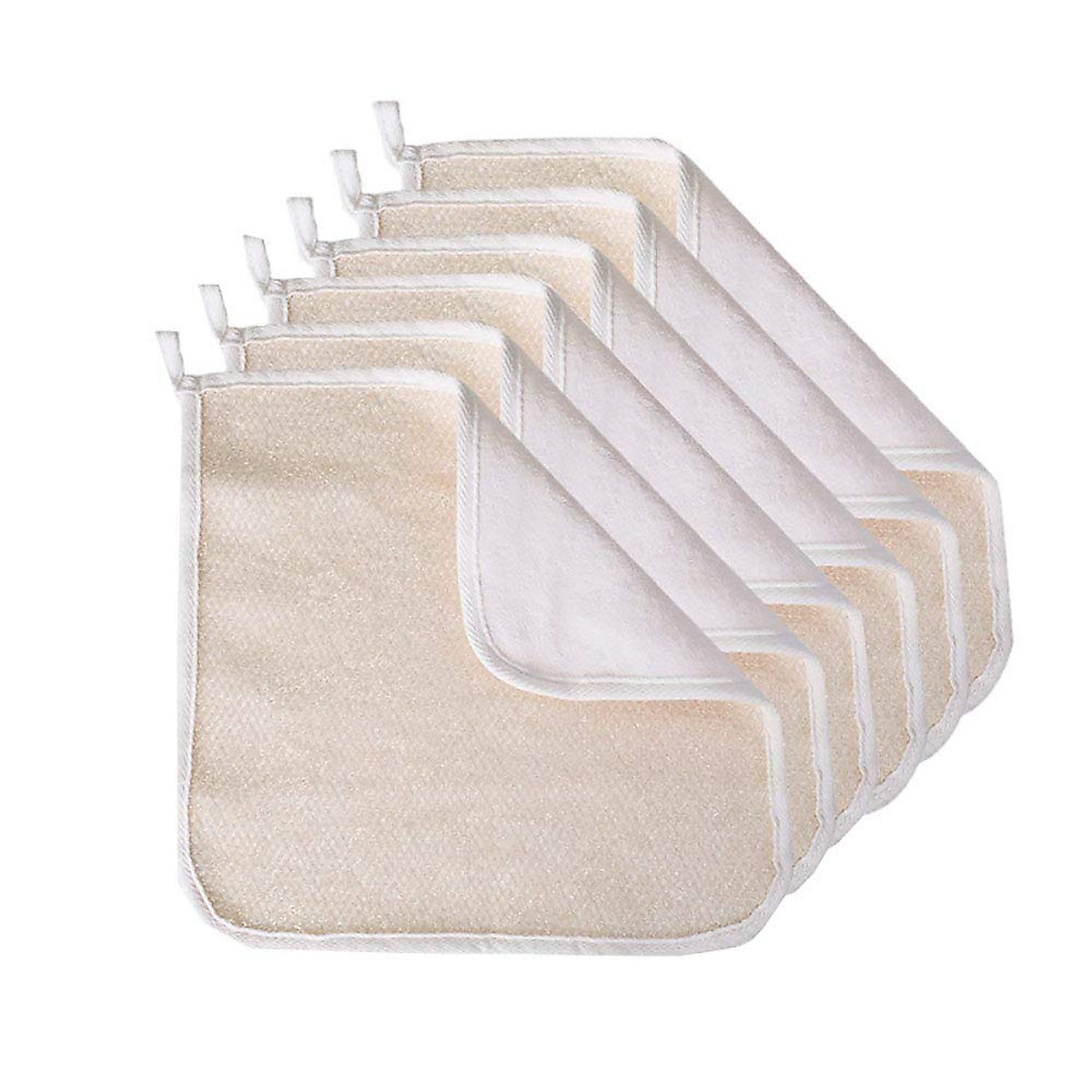 6 Pack Exfoliating Face Body Wash Cloth Towel, Soft-Weave Scrub Towel Cloth Beauty Skin Home Massage Bath Cloth for Skin Care, Shower Scrubber