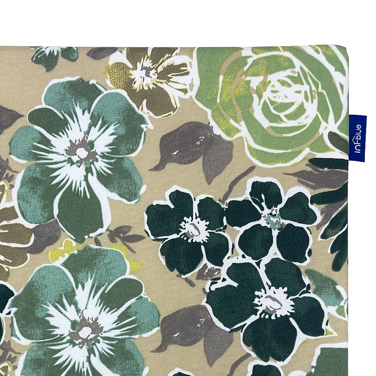 SleepMan Indoor/Outdoor Chair Cushions Set of 2 Chair Pads Water Resistance Square Corner Outdoor Cushions for Patio Furniture - Patio Chair Cushions with Ties (Cabbage,17''x 17'',Set of 2)