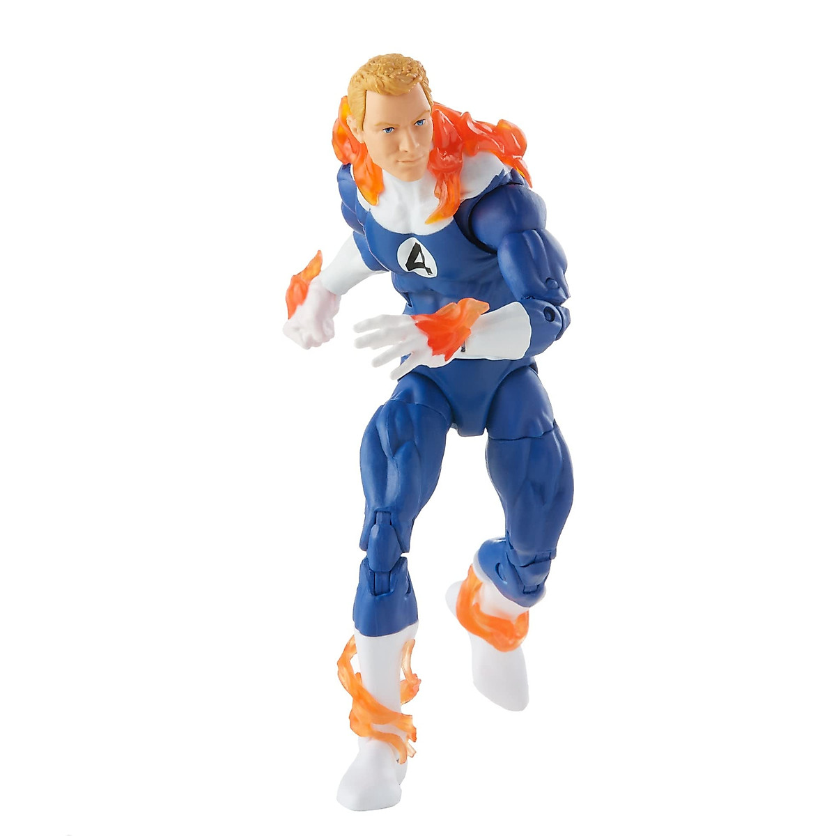 Marvel Hasbro Legends Series Fantastic Four Retro Human Torch 6-inch Action Figure Toy, Includes 5 Accessories