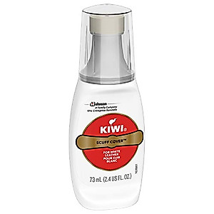KIWI Scuff Cover, White, 2.4 oz (1 Bottle with Sponge Applicator)